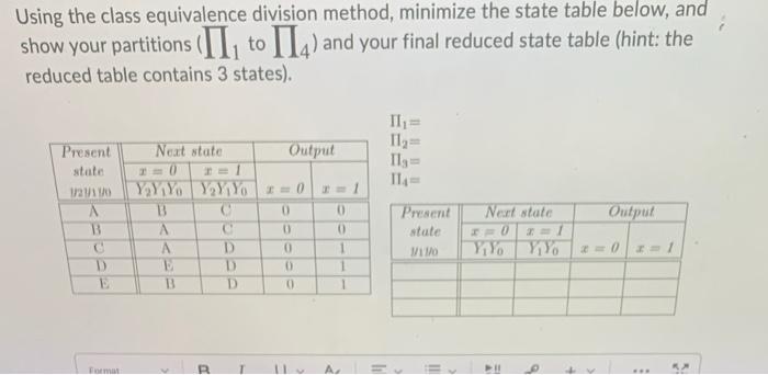 Solved This question is concerned with the FSM method. You | Chegg.com