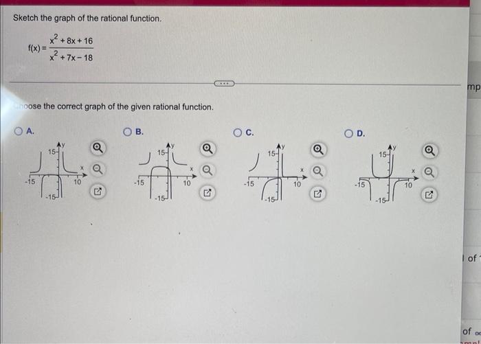 Solved Sketch the graph of the rational function. | Chegg.com