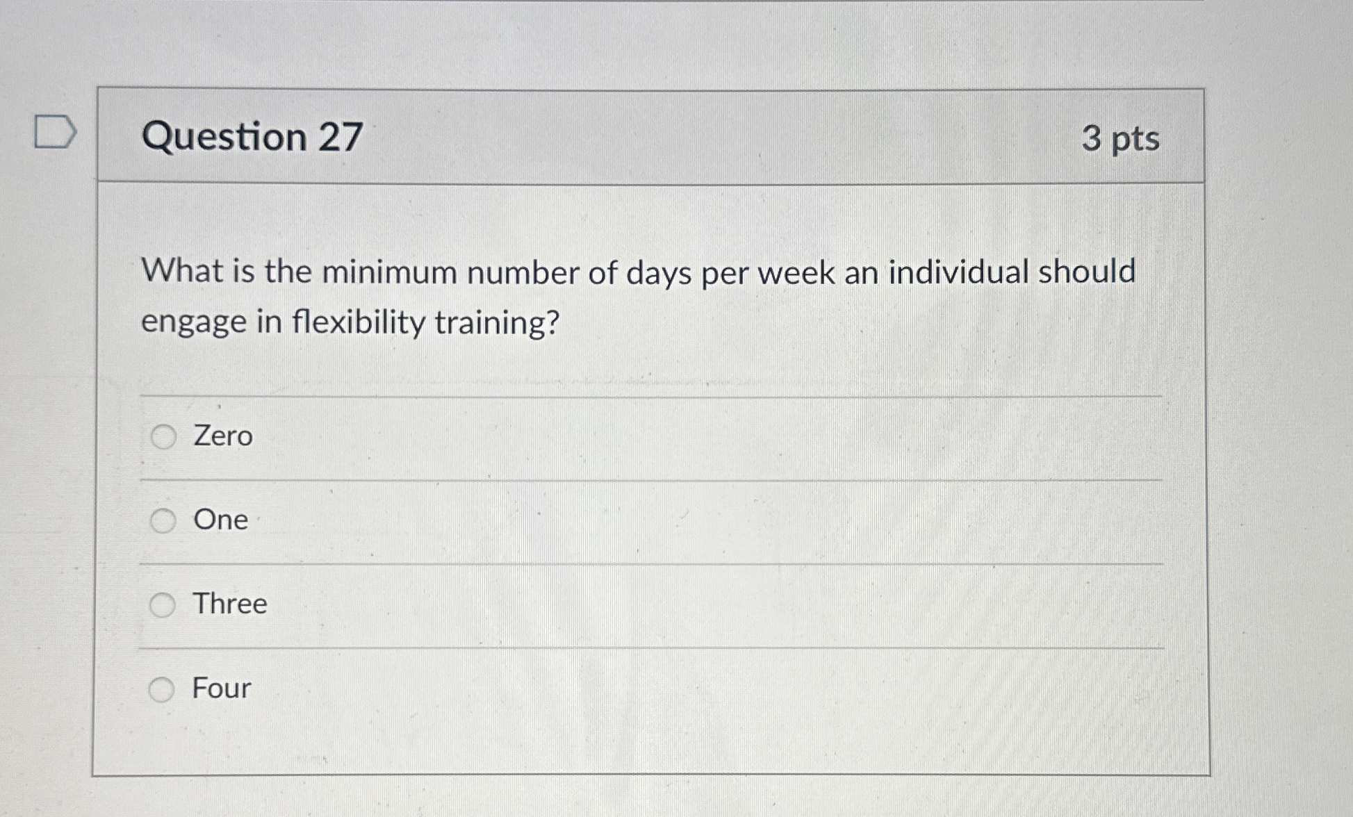 Solved Question 273 ﻿ptsWhat is the minimum number of days | Chegg.com