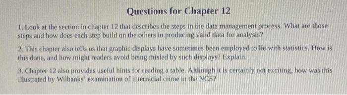 Solved Questions for Chapter 12 1. Look at the section in | Chegg.com