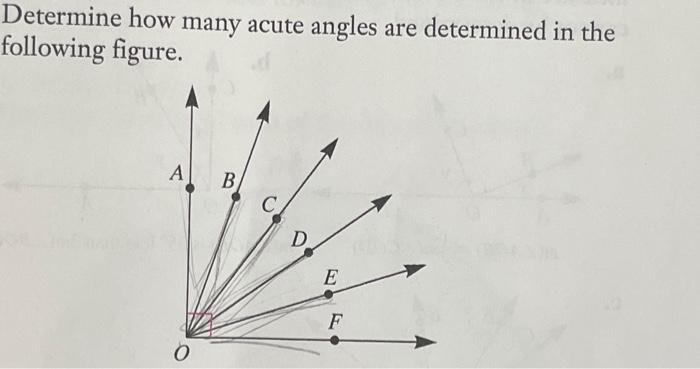 Solved Determine how many acute angles are determined in the | Chegg.com