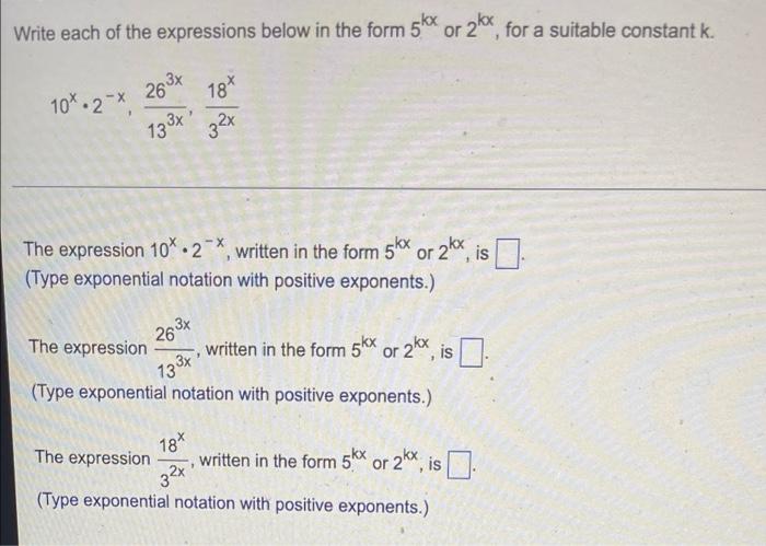 Solved Write each expression in the form 2kx or 3kx for a | Chegg.com