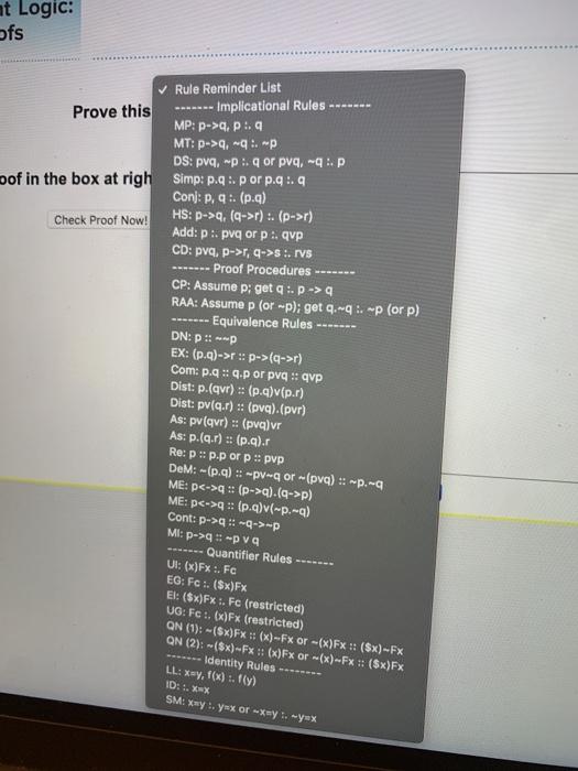 Solved CHAPTER 8 Proof Checker 8.3C #4 Statement Logic: | Chegg.com