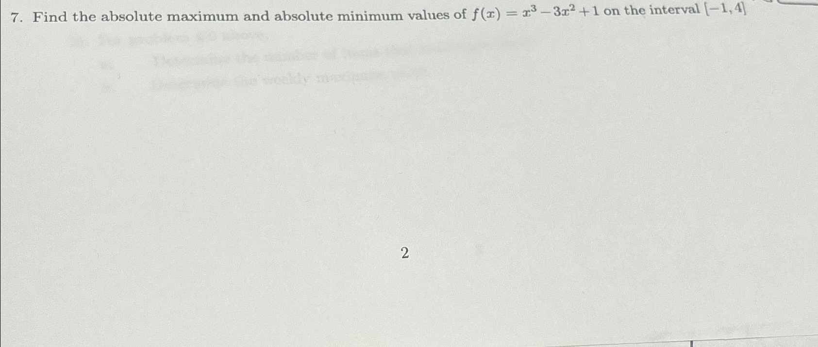 Find the absolute maximum and absolute minimum values | Chegg.com