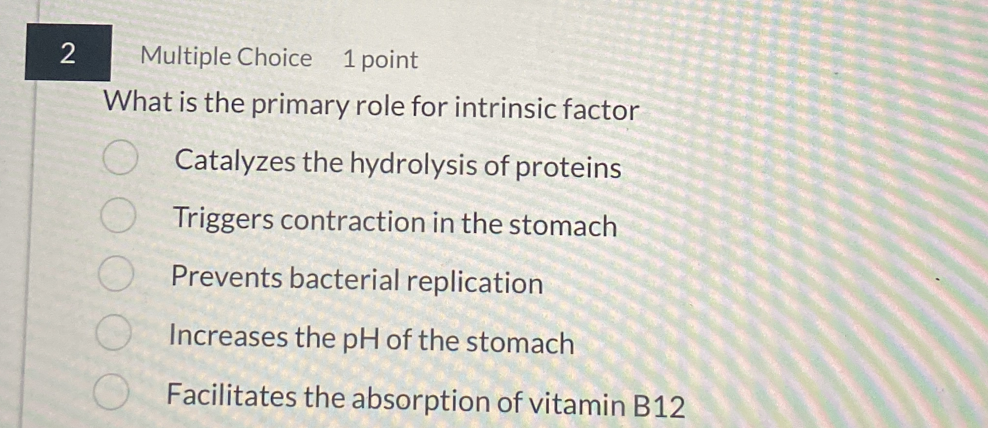 Solved 2Multiple Choice1 ﻿pointWhat is the primary role for | Chegg.com