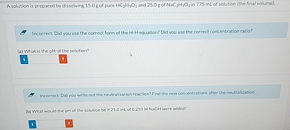 Solved A solution is prepared by dissolving 15.0g ﻿of pure | Chegg.com