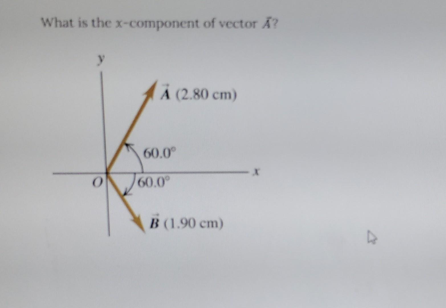 Solved What is the x-component of vector Aˉ ? | Chegg.com