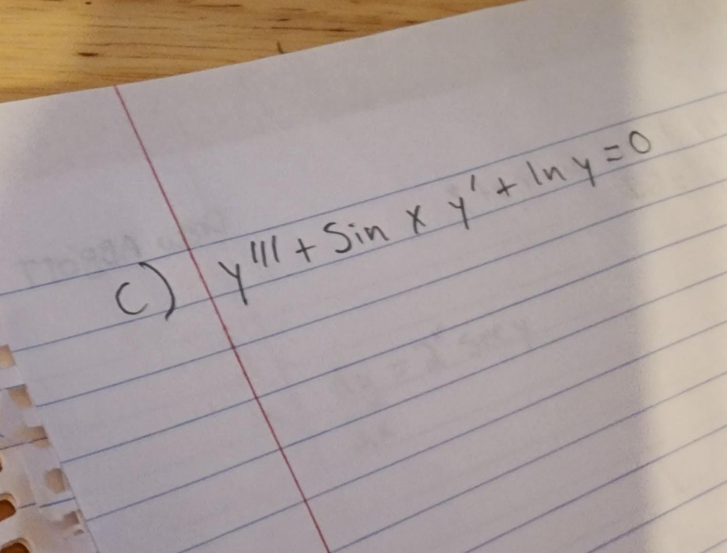 Solved are they linear or not. Differential equations | Chegg.com