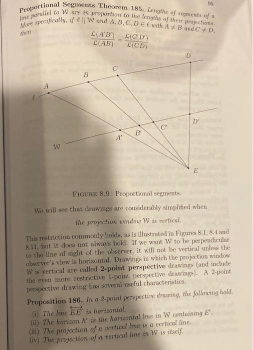 Solved 95 Proportional Segments Theorem 185. Lengths of | Chegg.com