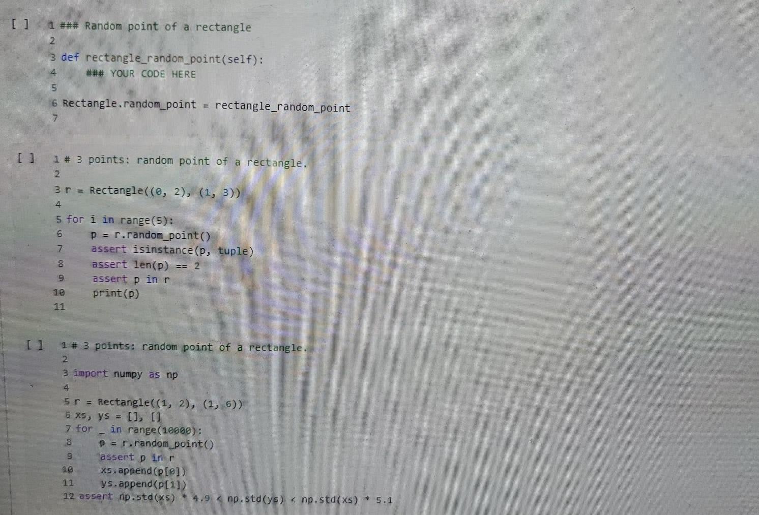 Solved 1 import string 2 3 class Rectangle(object): 4 5 def | Chegg.com