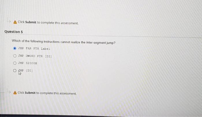 Solved Click Submit to complete this assessment. lestion 5 | Chegg.com
