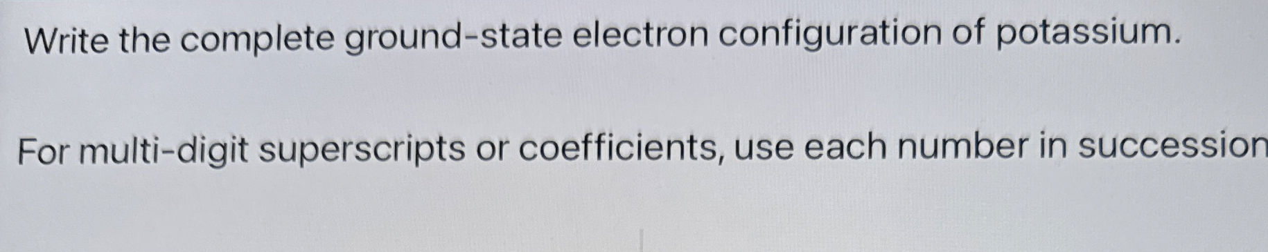 Write the complete ground-state electron | Chegg.com