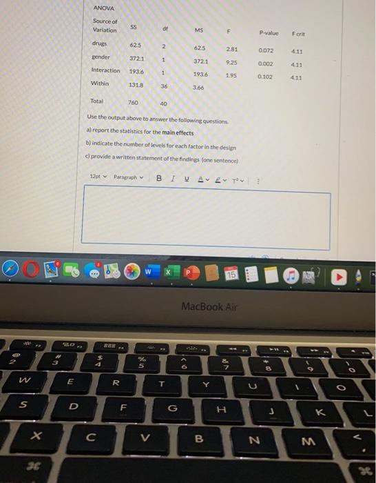 Solved ANOVA Source of Variation SS df MS F P-value Ferit | Chegg.com