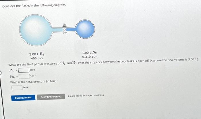 Solved Consider the flasks in the following diagram. | Chegg.com
