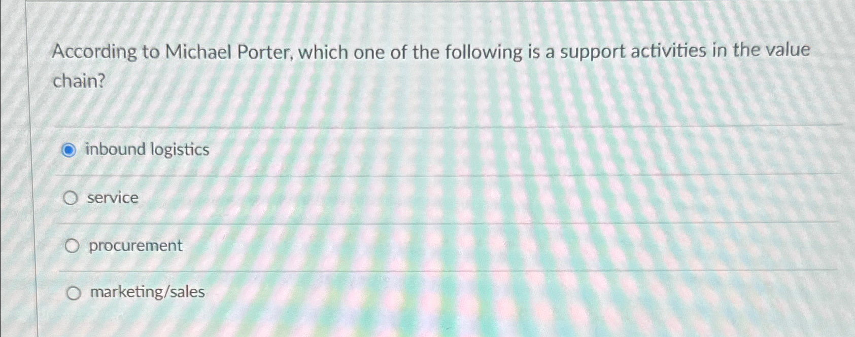 Solved According to Michael Porter, which one of the | Chegg.com