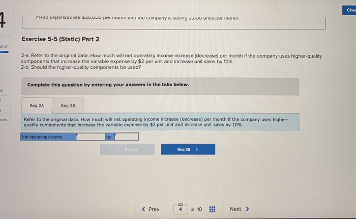 Solved Required information Exercise 5-5 (Static) Changes in | Chegg.com