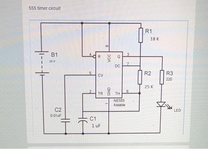 555 timer circuitFor the timer circuit above, the | Chegg.com