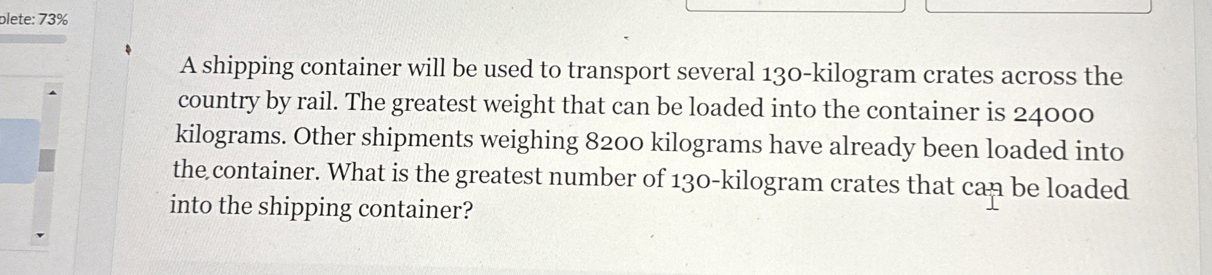 Solved A shipping container will be used to transport | Chegg.com