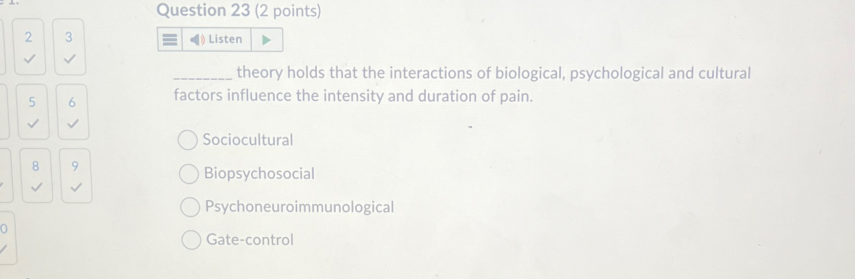 Solved Question 23 (2 ﻿points)23 ﻿theory holds that the | Chegg.com