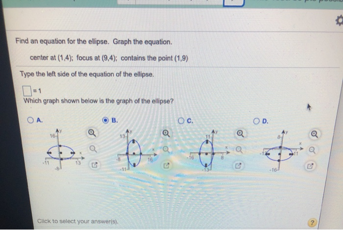 Solved Find an equation for the ellipse. Graph the equation. | Chegg.com