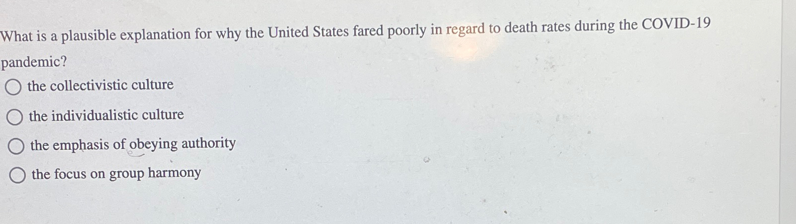 Solved What is a plausible explanation for why the United | Chegg.com