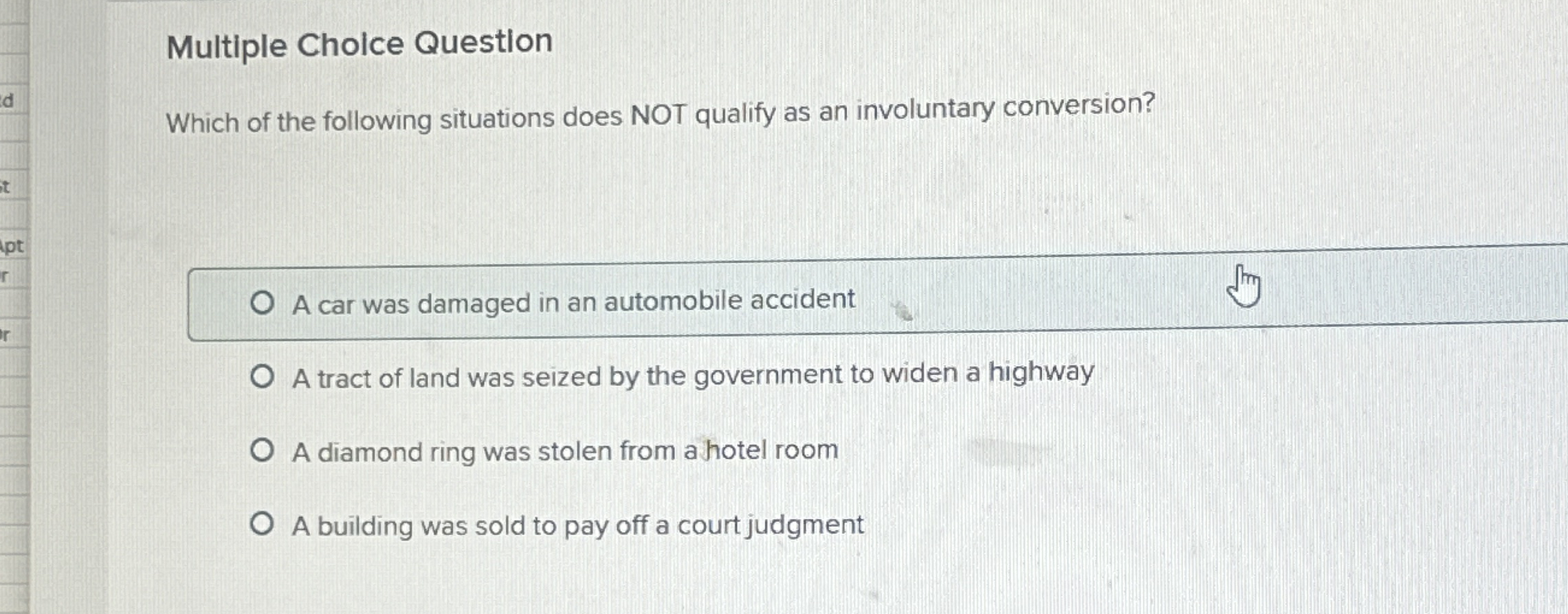 Solved Multiple Choice QuestionWhich of the following | Chegg.com