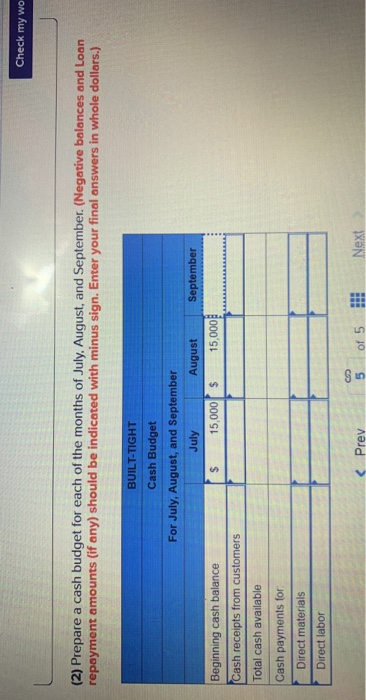 Solved Saved Help Save & Exit Check Built-Tight is preparing | Chegg.com