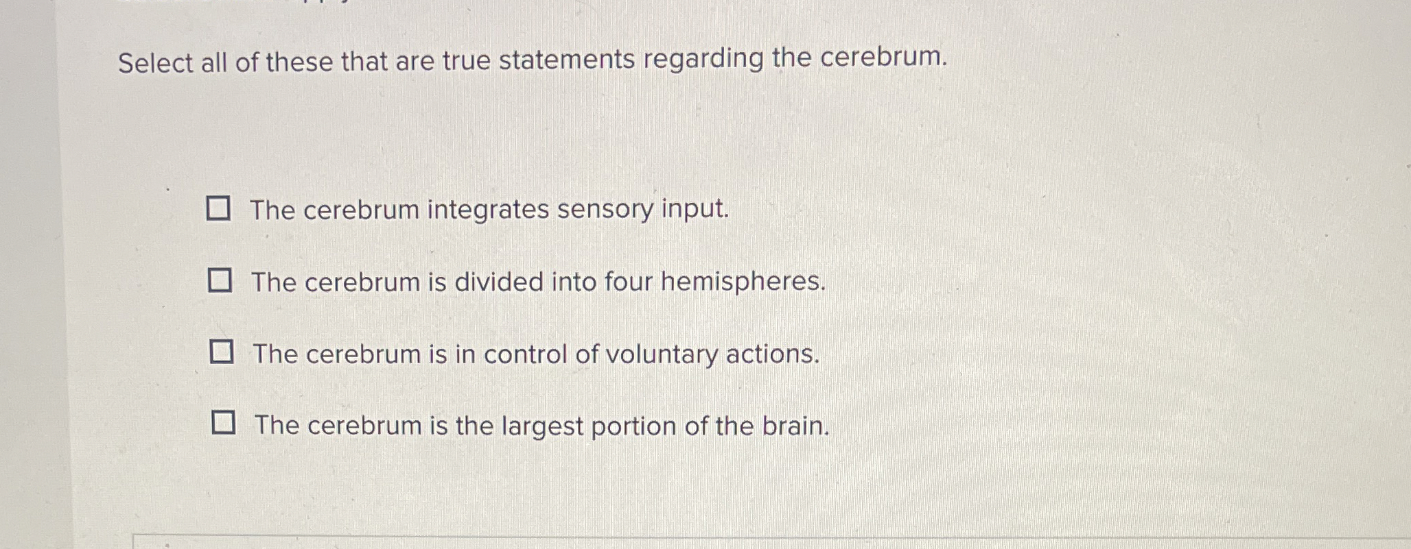 Solved Select all of these that are true statements | Chegg.com