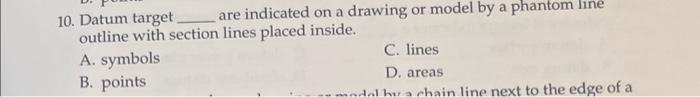 Solved B. datum feature symbols 5. A is a set of three | Chegg.com