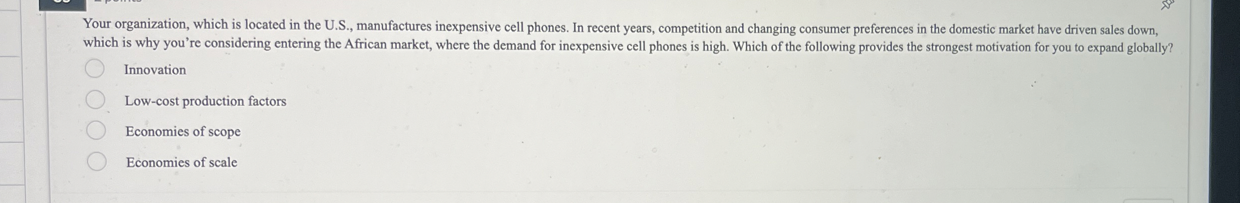 Solved Your organization, which is located in the U.S., | Chegg.com