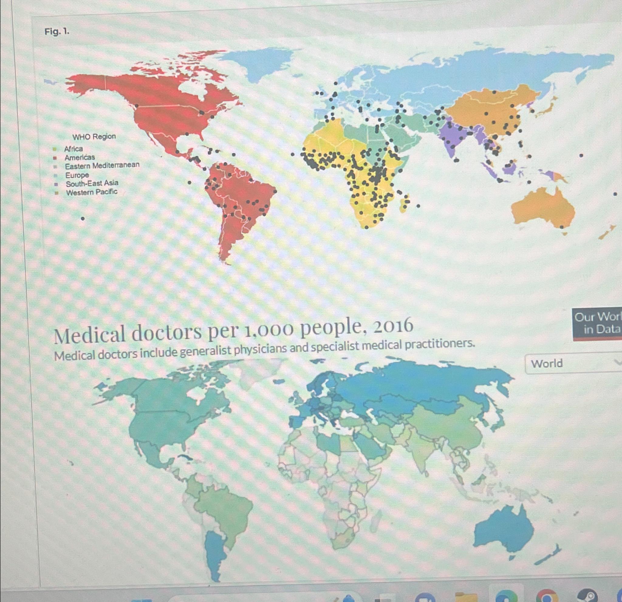 Solved Fig. 1.Medical doctors per 1,000 ﻿people, 2016Our | Chegg.com