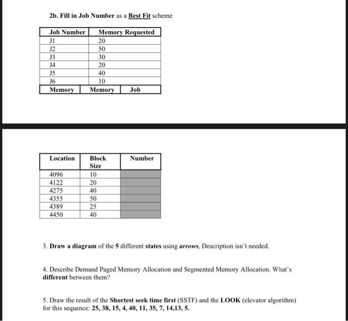 Solved 5. Draw the result of the Shortest seek time first | Chegg.com