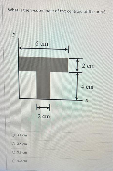 Solved The coordinate of centroid for the rectangle shown | Chegg.com