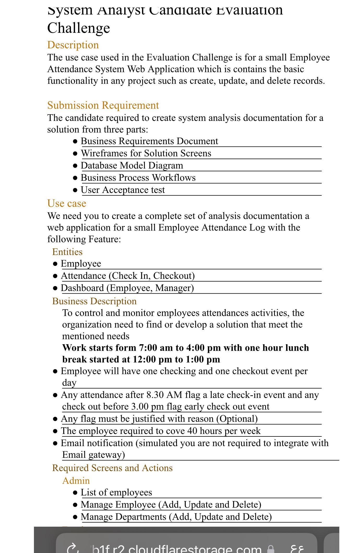 Solved system Analyst candiaate Evaluation | Chegg.com