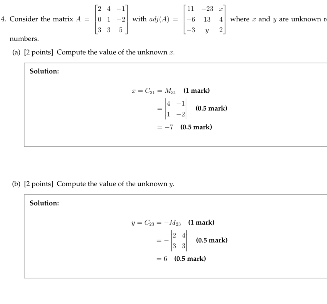 Solved Consider the matrix A=[24-101-2335] ﻿with | Chegg.com