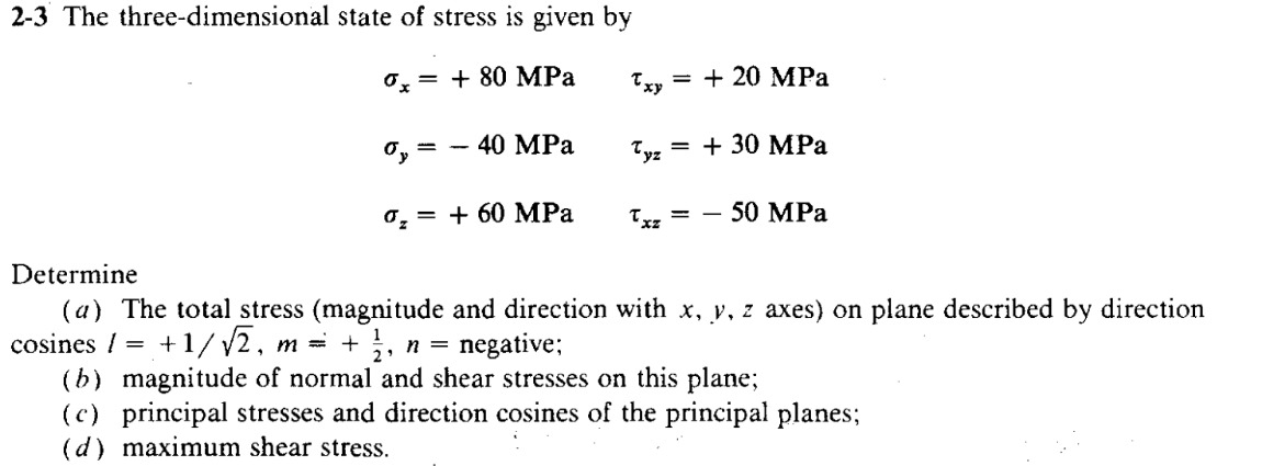 Solved Determine(a) ﻿The total stress (magnitude and | Chegg.com