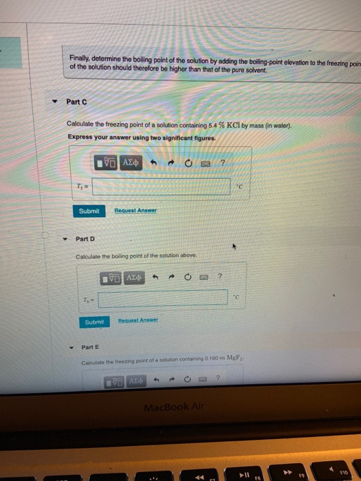 Solved Finally, determine the boiling point of the solution | Chegg.com