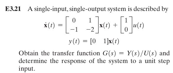 Solved E3.21 A single-input, single-output system is | Chegg.com