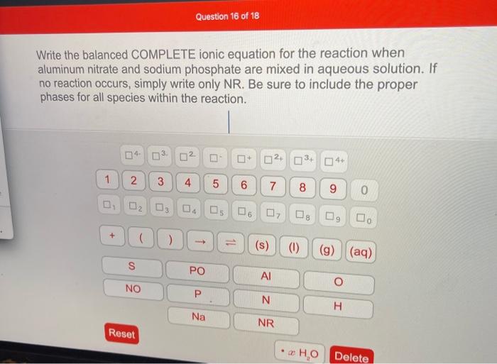 Solved Write the balanced COMPLETE ionic equation for the | Chegg.com Solved Write the balanced COMPLETE ionic equation for the | Chegg.com