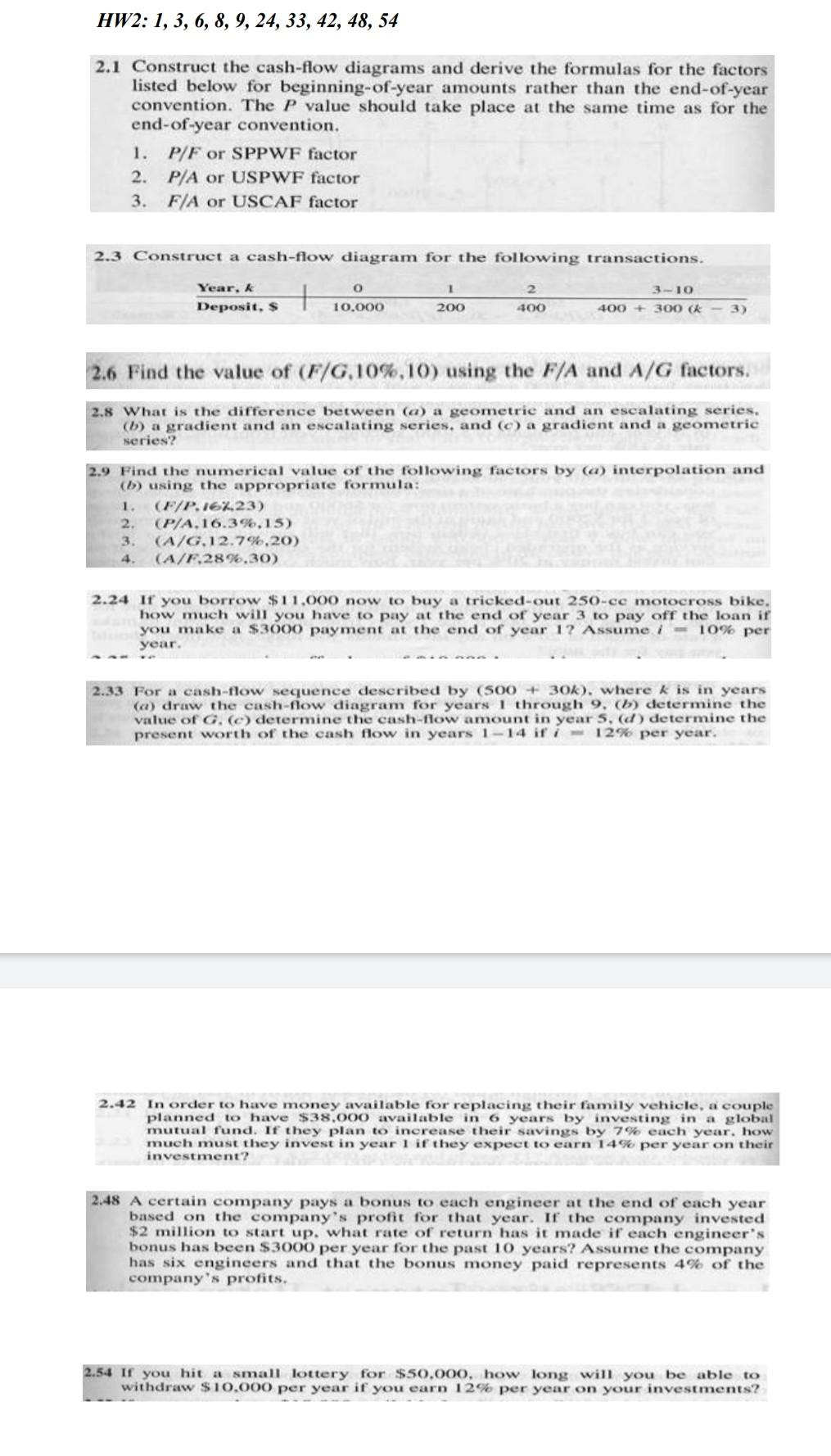 Solved HW2: 1, 3, 6, 8, 9, 24, 33, 42, 48, 54 2.1 Construct | Chegg.com