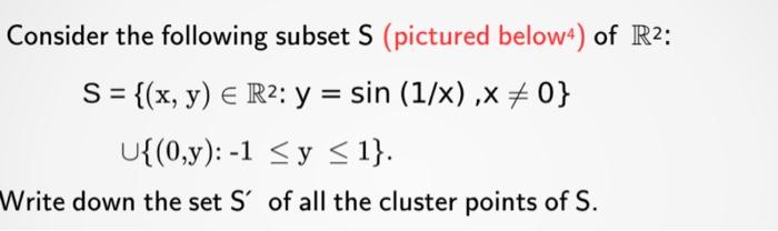 Solved Consider the following subset S (pictured below 4 of | Chegg.com