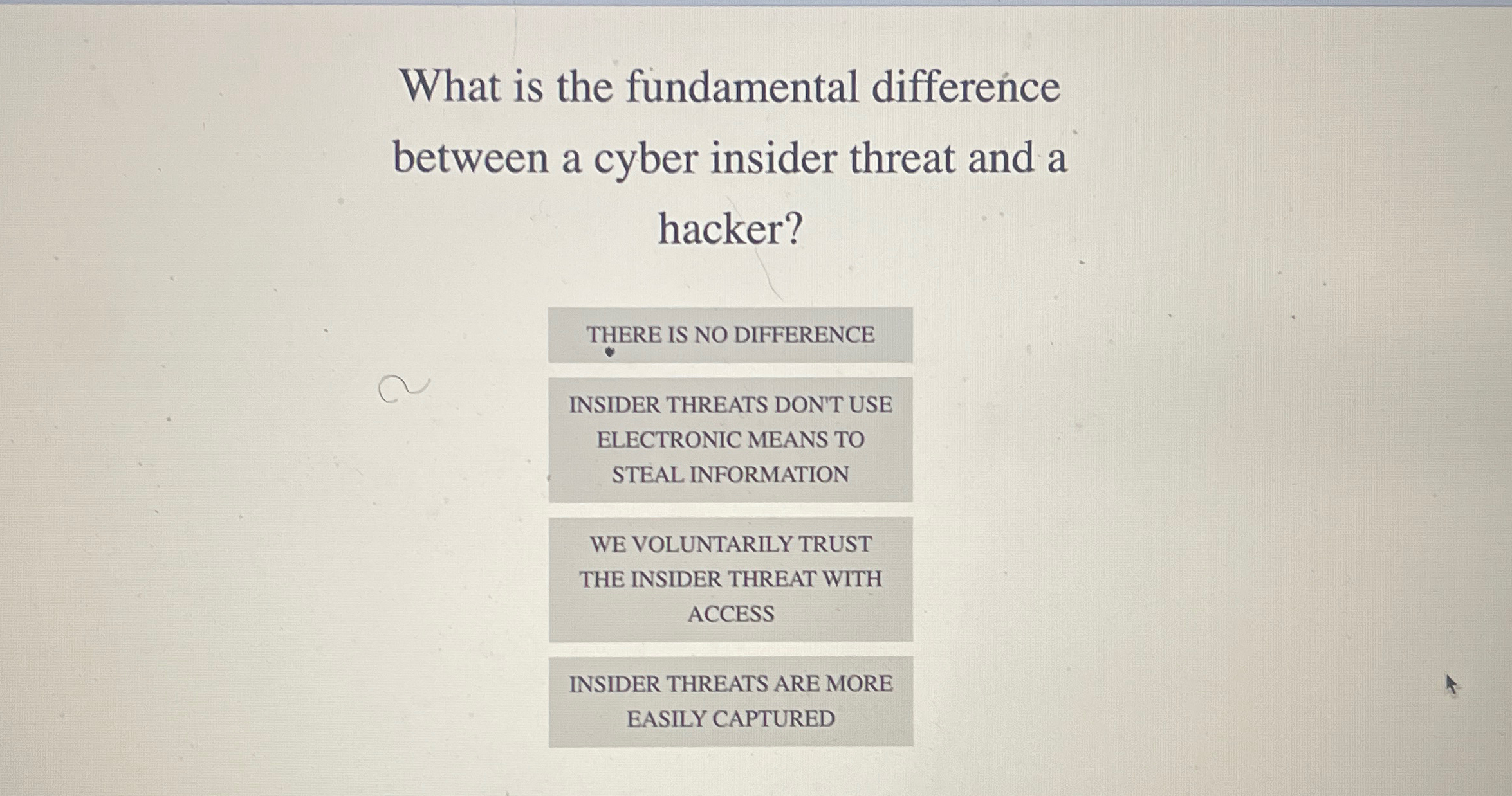 Solved What is the fundamental difference between a cyber | Chegg.com