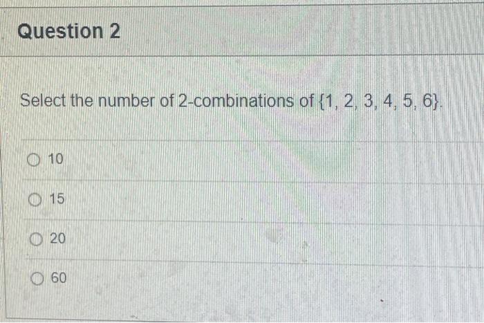 Solved Select the number of 3-permutations of {a,b,c,d,e}. | Chegg.com