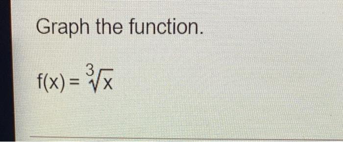 Solved Graph the function. 3 f(x) = VX = | Chegg.com