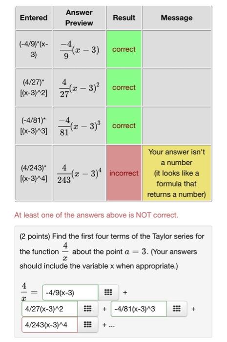 Solved At least one of the answers above is NOT correct. ( 2 | Chegg.com