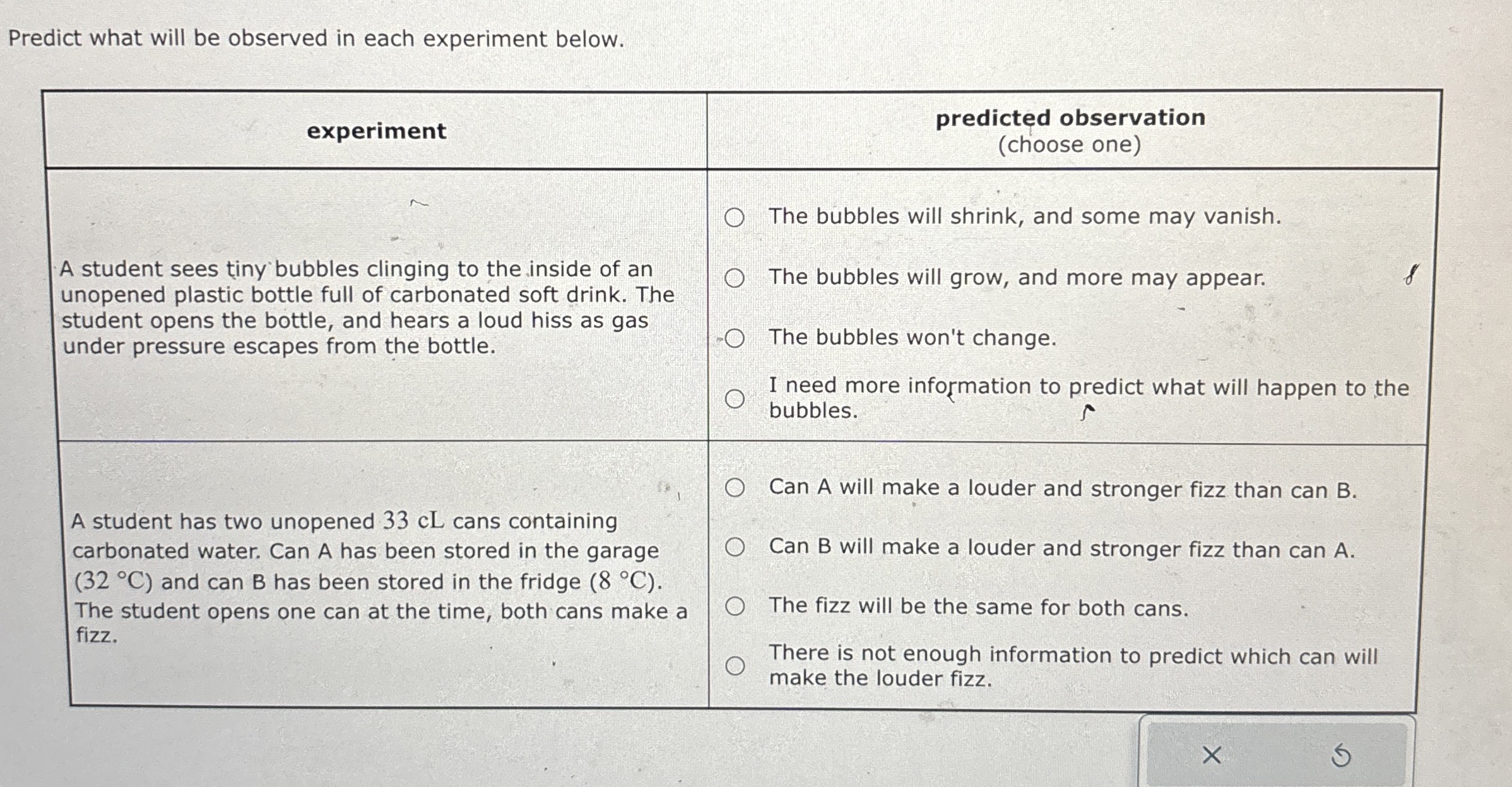 Solved Predict what will be observed in each experiment | Chegg.com