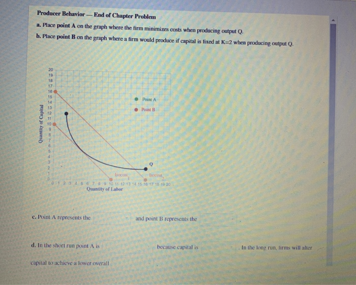 Solved Producer Behavior - End of Chapter Problem a. Place | Chegg.com