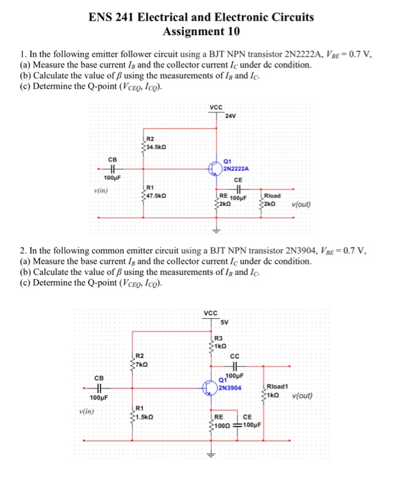 Ens 241 Electrical And Electronic Circuits Assignment 
