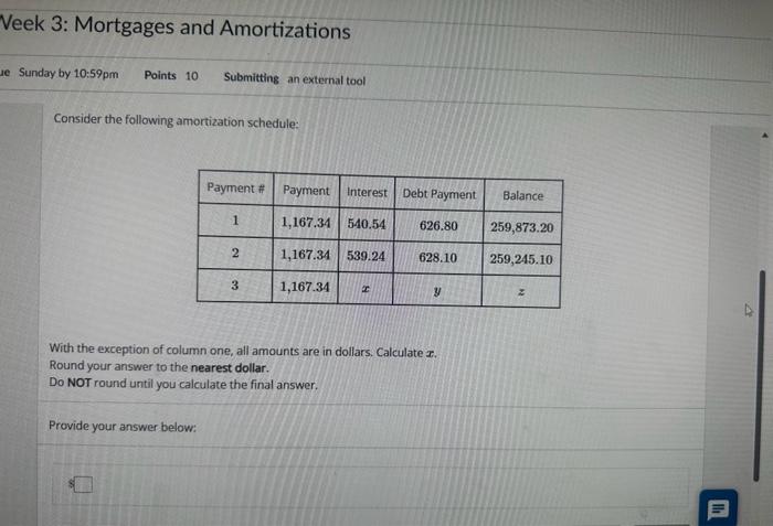 Solved Consider the following amortization schedule: With | Chegg.com