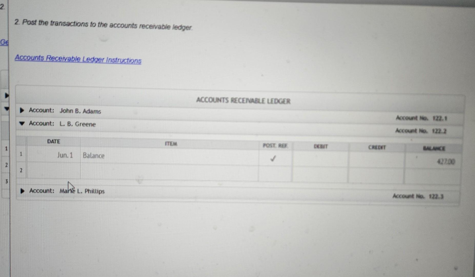 Solved 2. Post the transactions to the general ledger:2. | Chegg.com